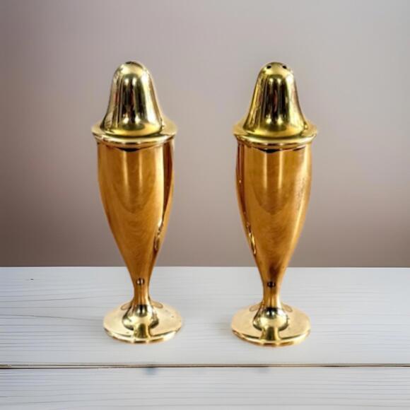 Kitchen | Vintage Bronze Dirilyte Dirigold Salt Pepper Shakers Mid ...